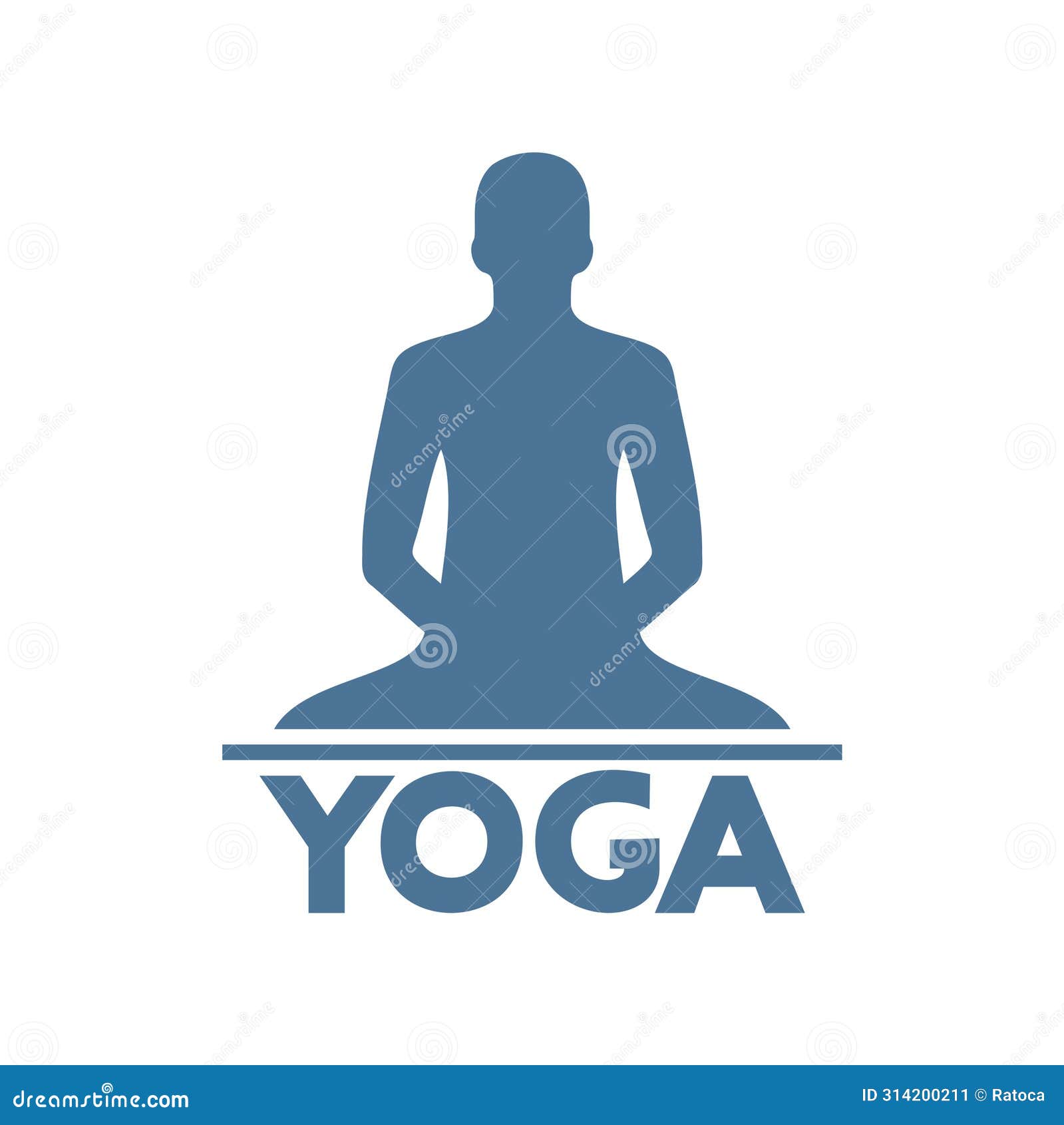 Meditation pose symbol stock vector. Illustration of lifestyle - 314200211