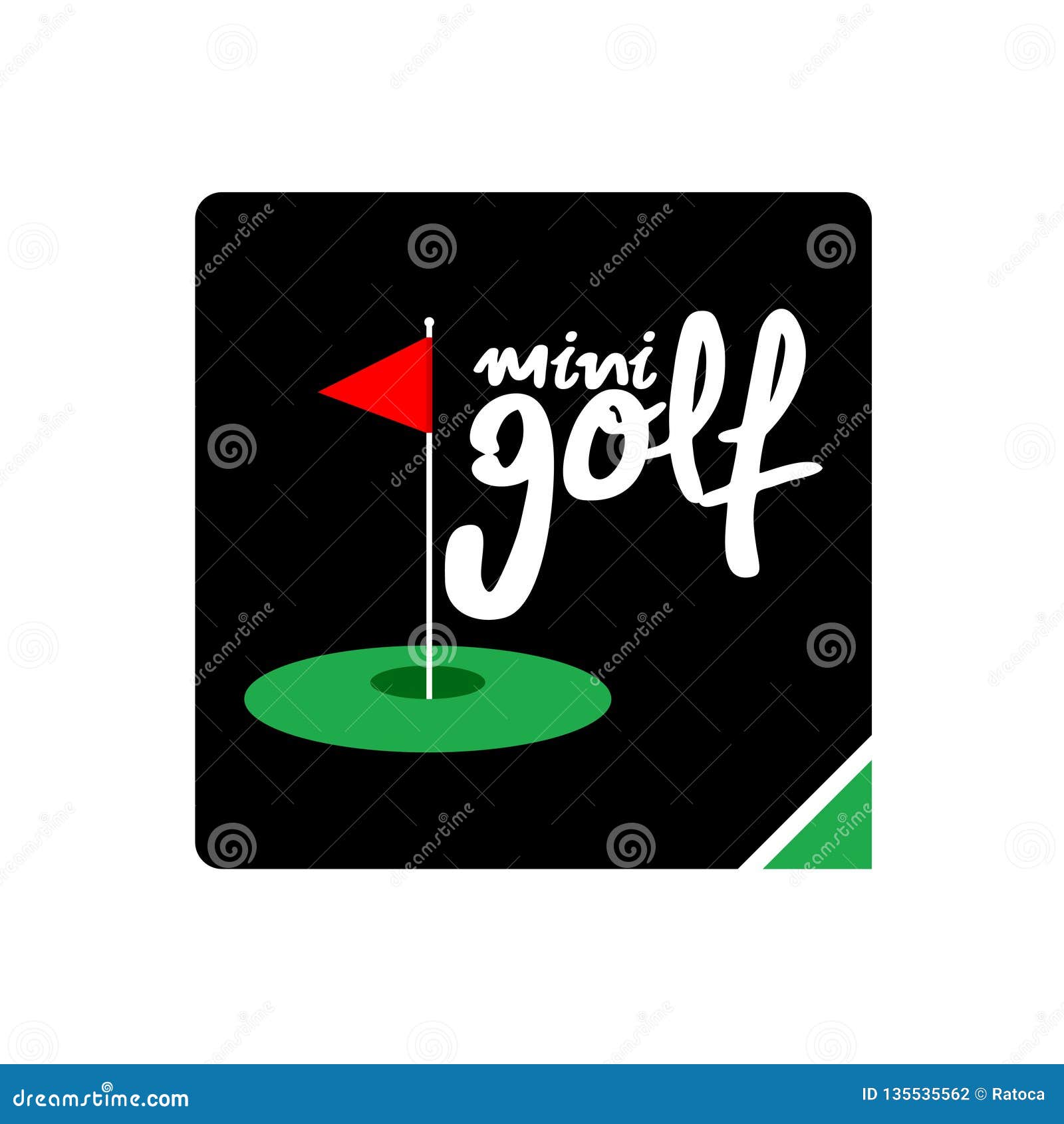 Mini golf icon stock vector. Illustration of club, golf - 135535562