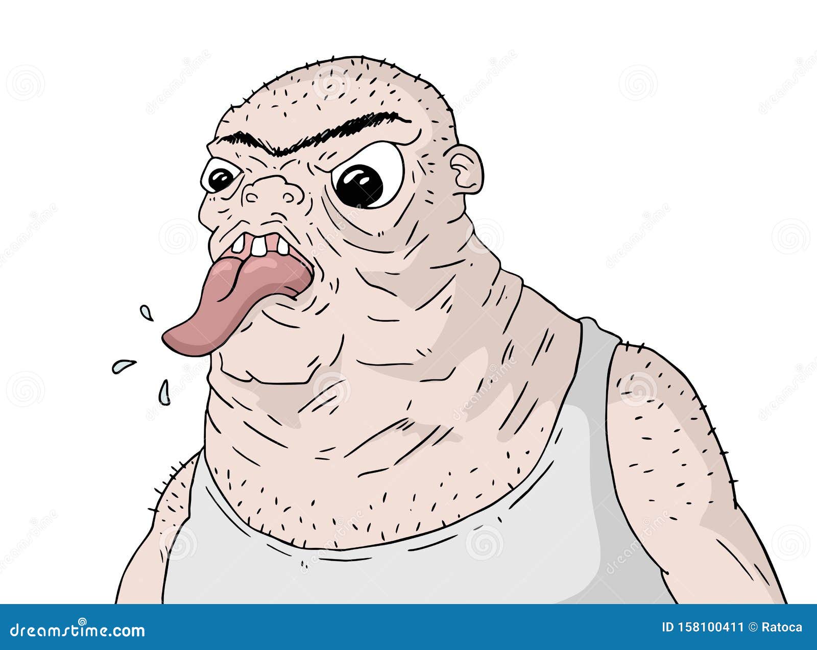 Mocking Expression with Tongue Out Stock Vector - Illustration of ulgy ...