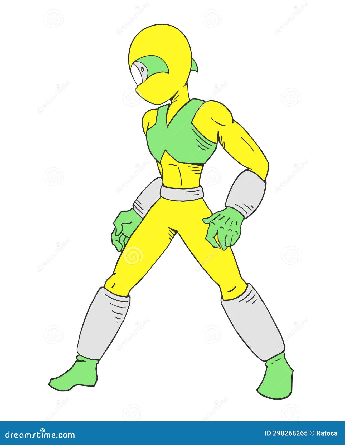 Modern hero illustration stock illustration. Illustration of body ...