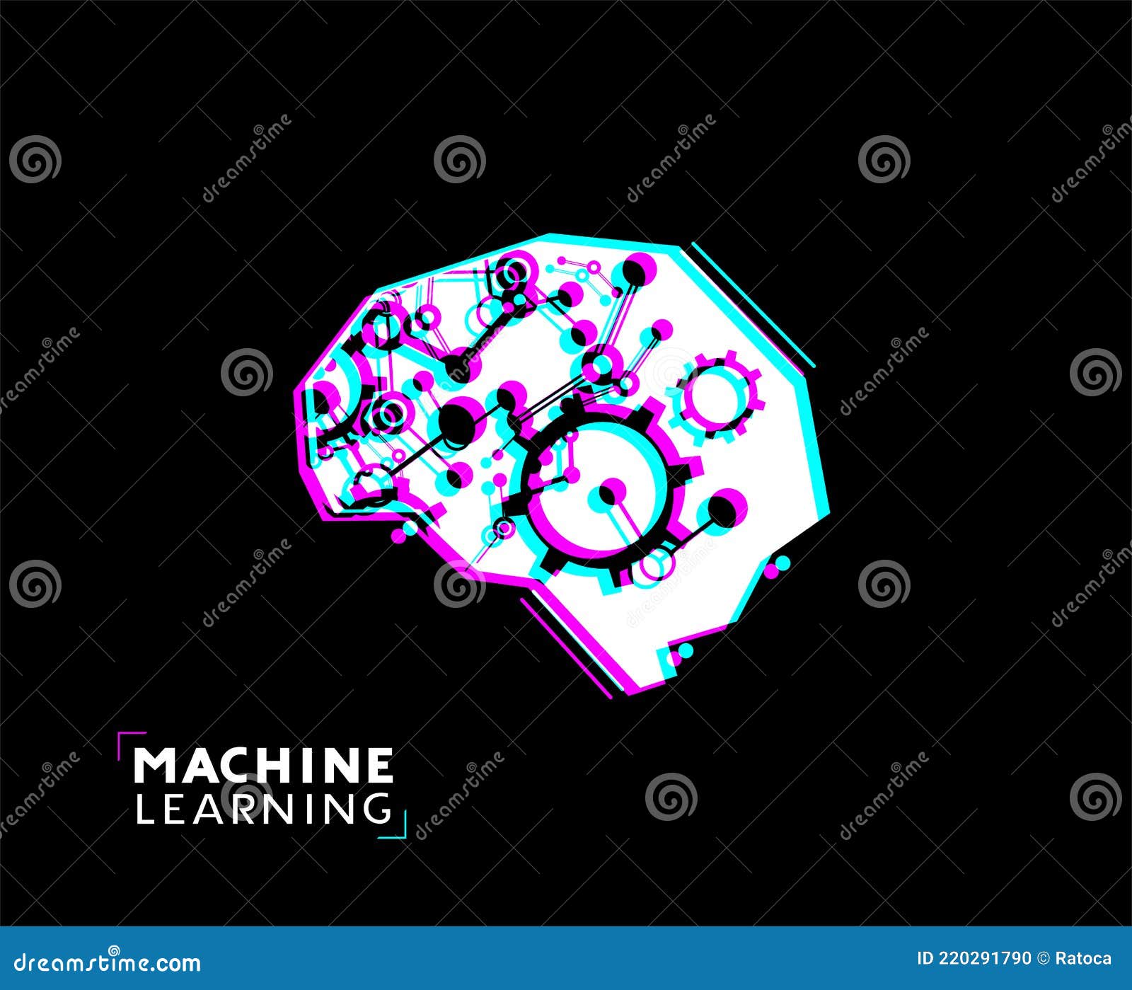 Creative Design of Modern Machine Learning Symbol Stock Vector ...