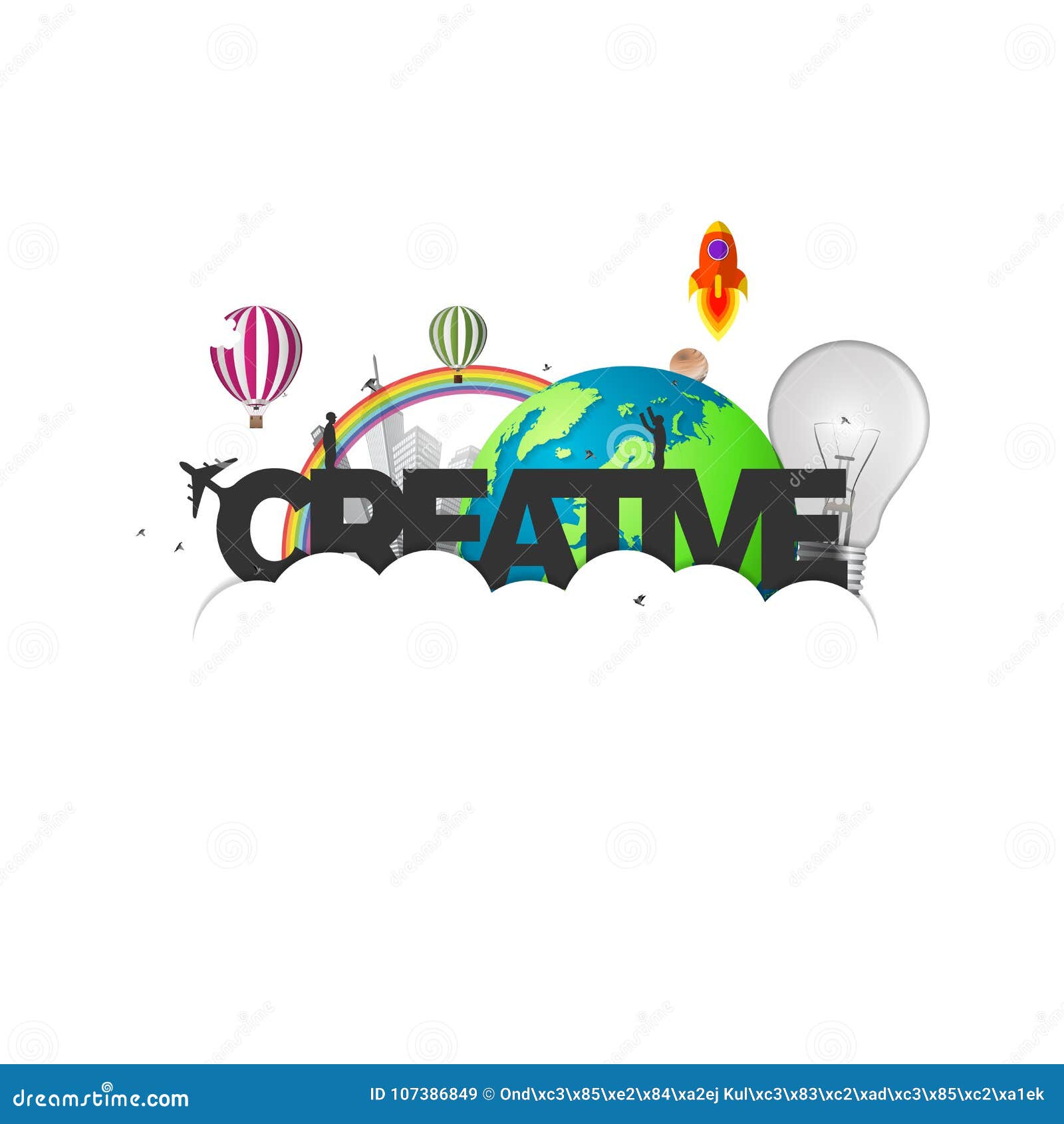 Creative Design. Modern Poster. Imagination Concept Stock Vector ...