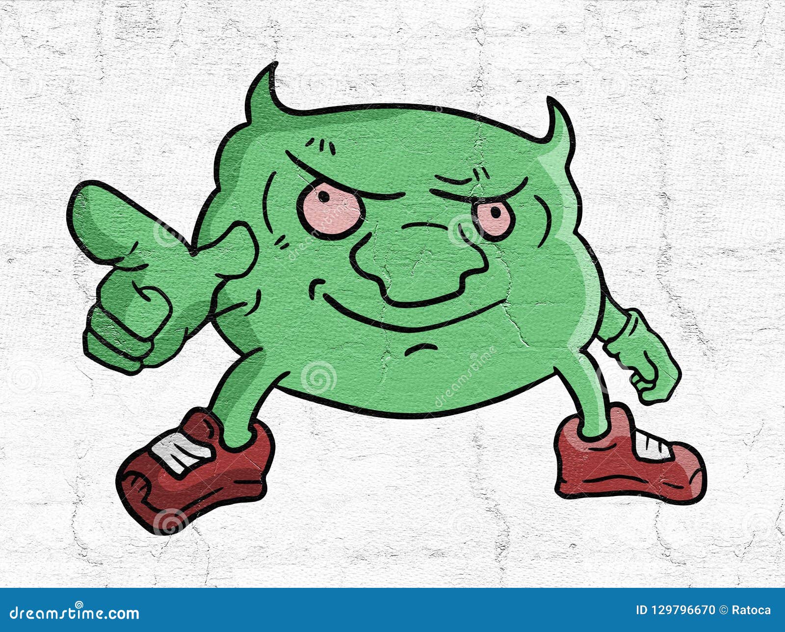 Monster pointing stock illustration. Illustration of funny - 129796670