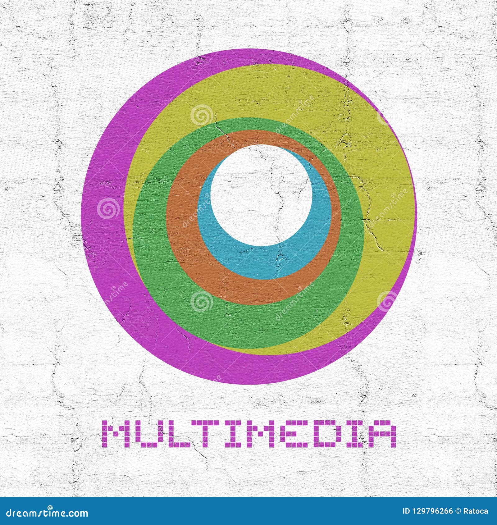 Multimedia symbol stock illustration. Illustration of marketing - 129796266