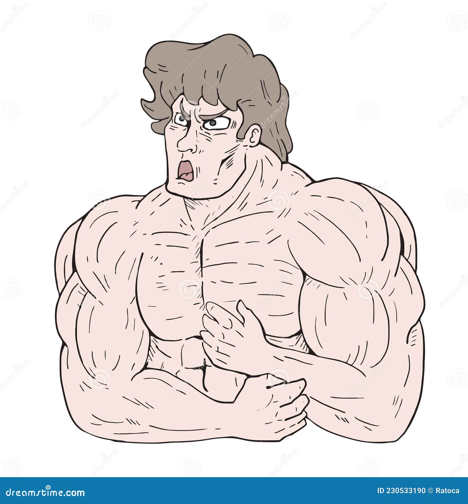 Creative Design of Muscle Man Illustration Stock Vector - Illustration ...