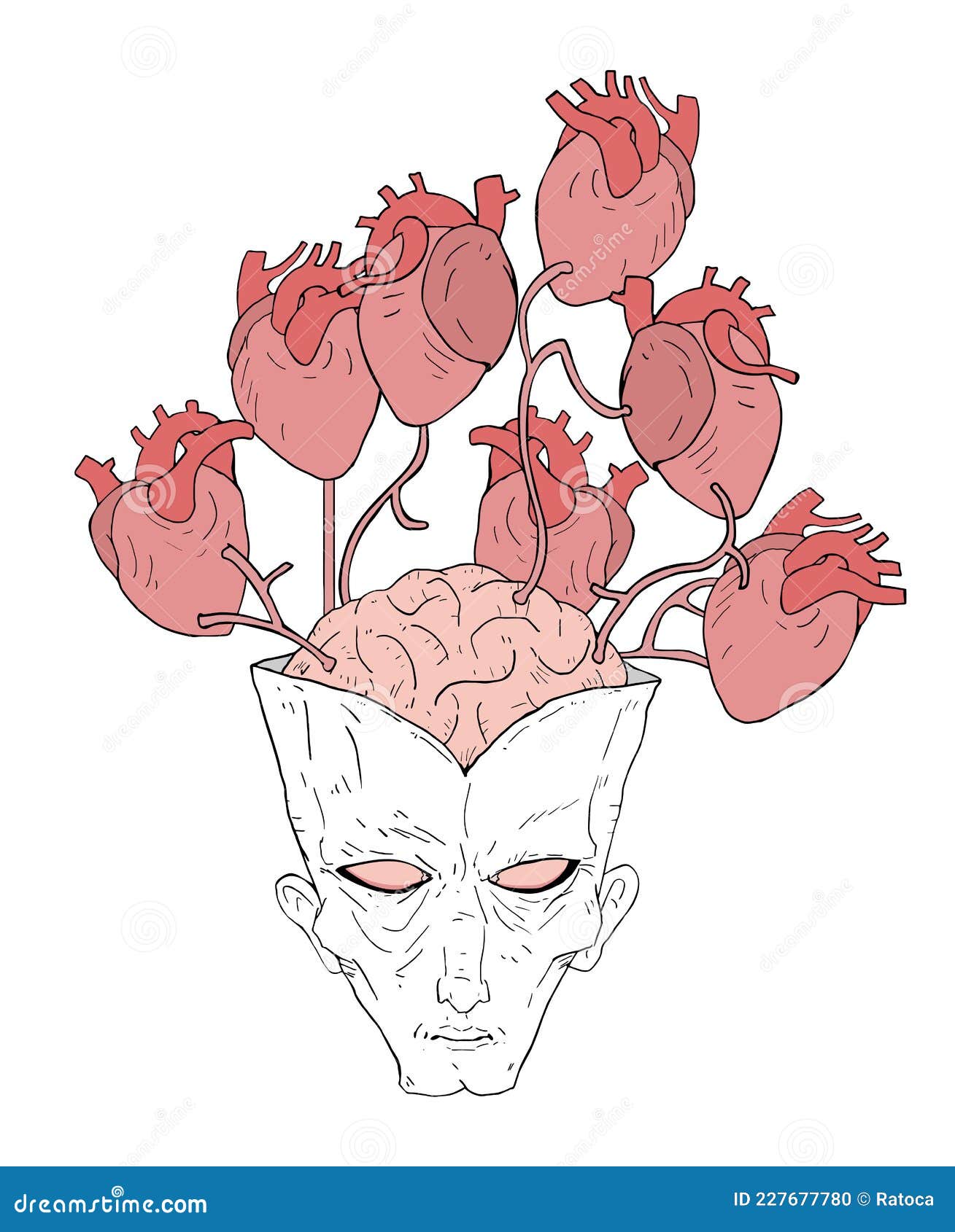 Creative Design of Mutant Brain Stock Vector - Illustration of ...