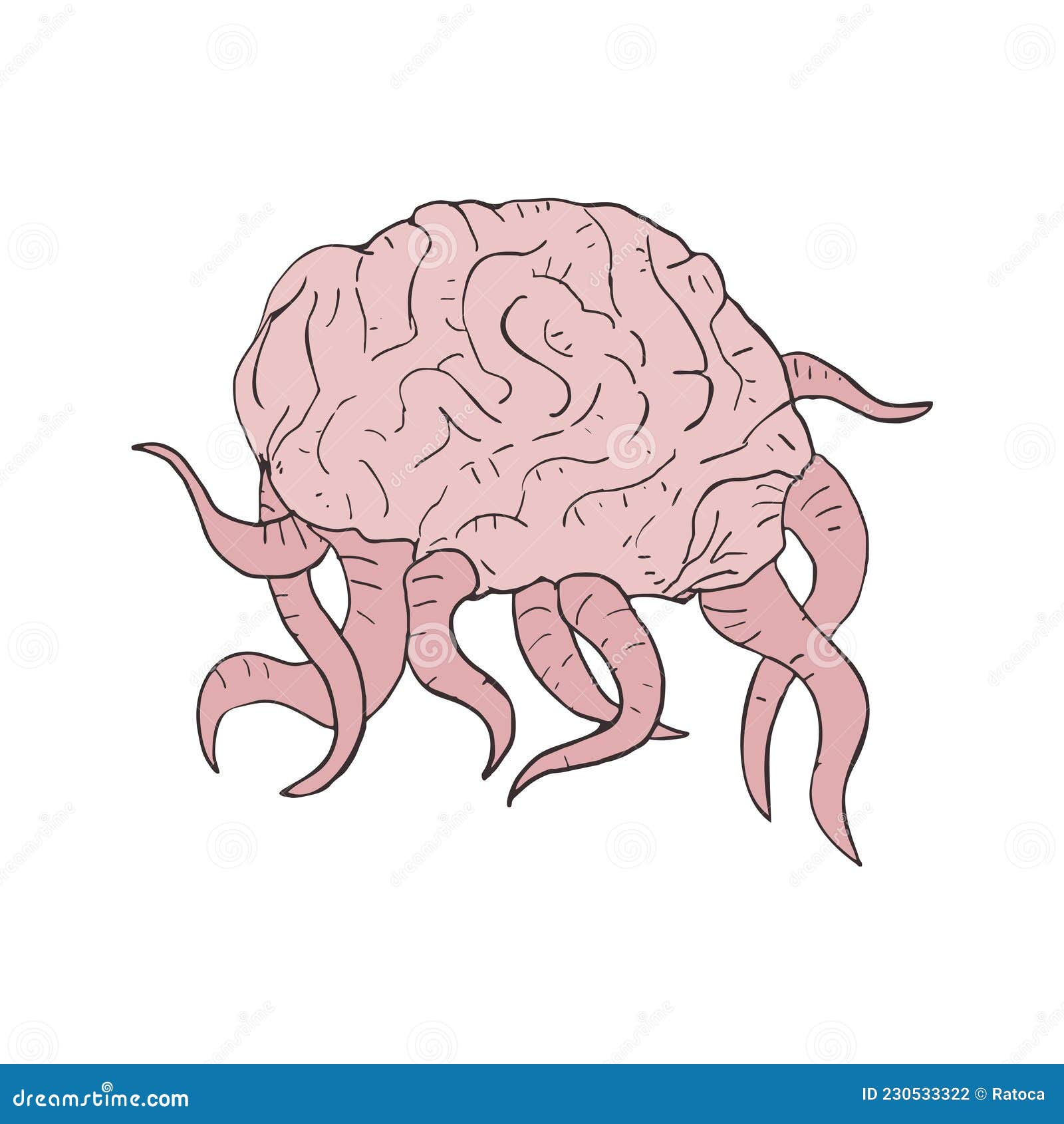 Creative Design of Mutant Brain Stock Vector - Illustration of brain ...