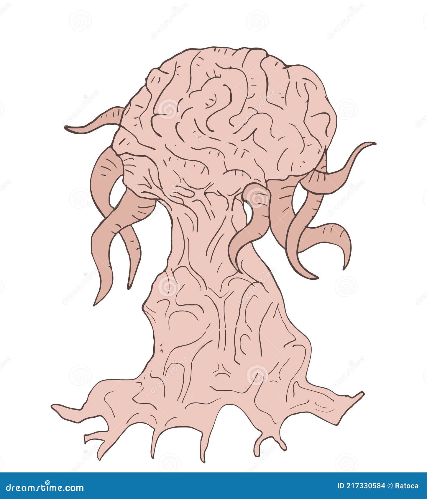 Creative Design of Mutant Brain Stock Vector - Illustration of human ...