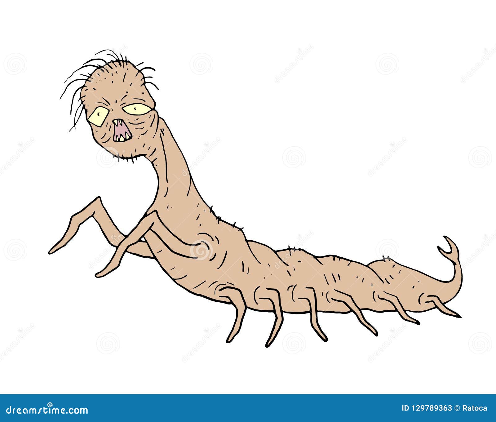 Mutant creature design stock vector. Illustration of scary - 129789363