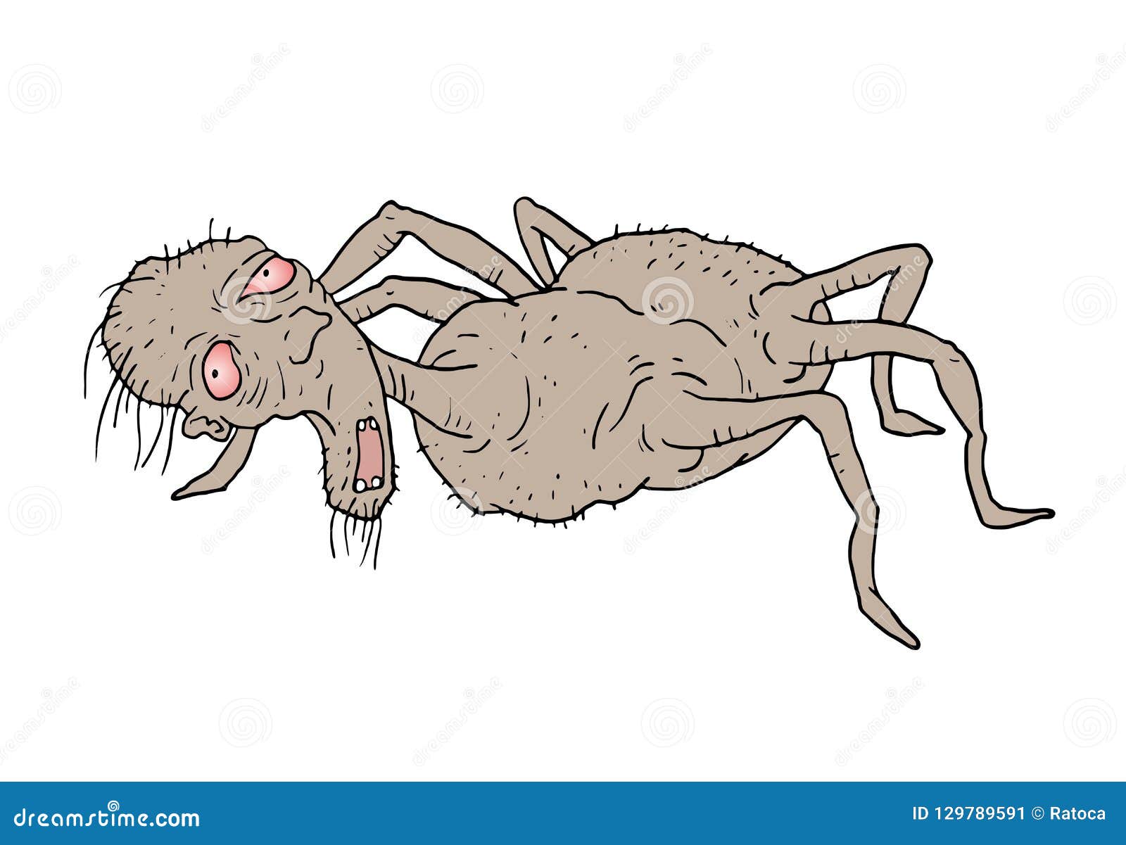 Mutant creature design stock vector. Illustration of scary - 129789591
