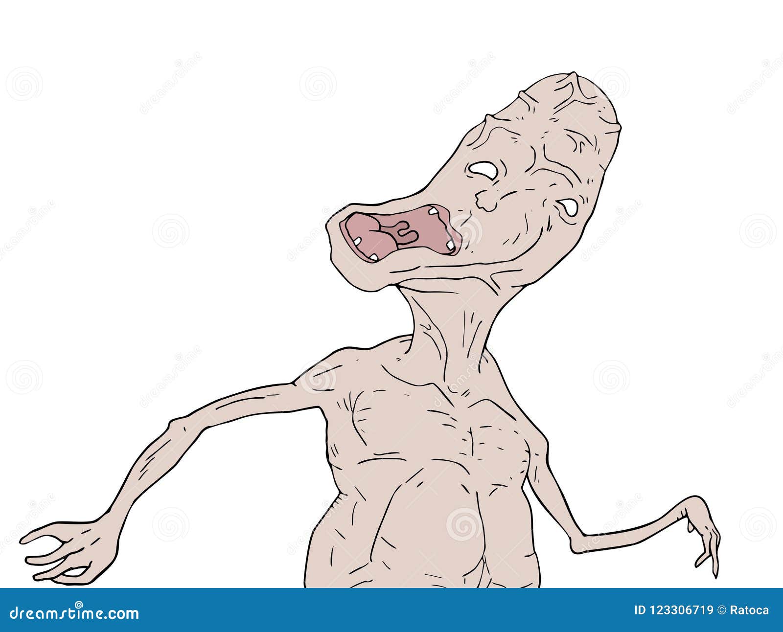 Mutant Monster Illustration Stock Vector - Illustration of frighten ...