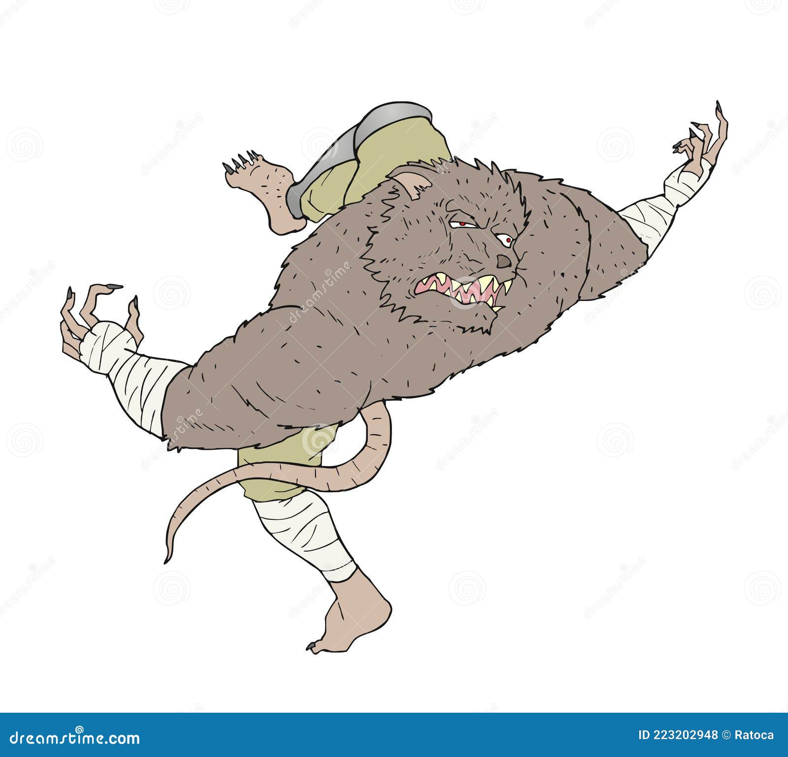 Mutant rat illustration stock vector. Illustration of wild - 223202948