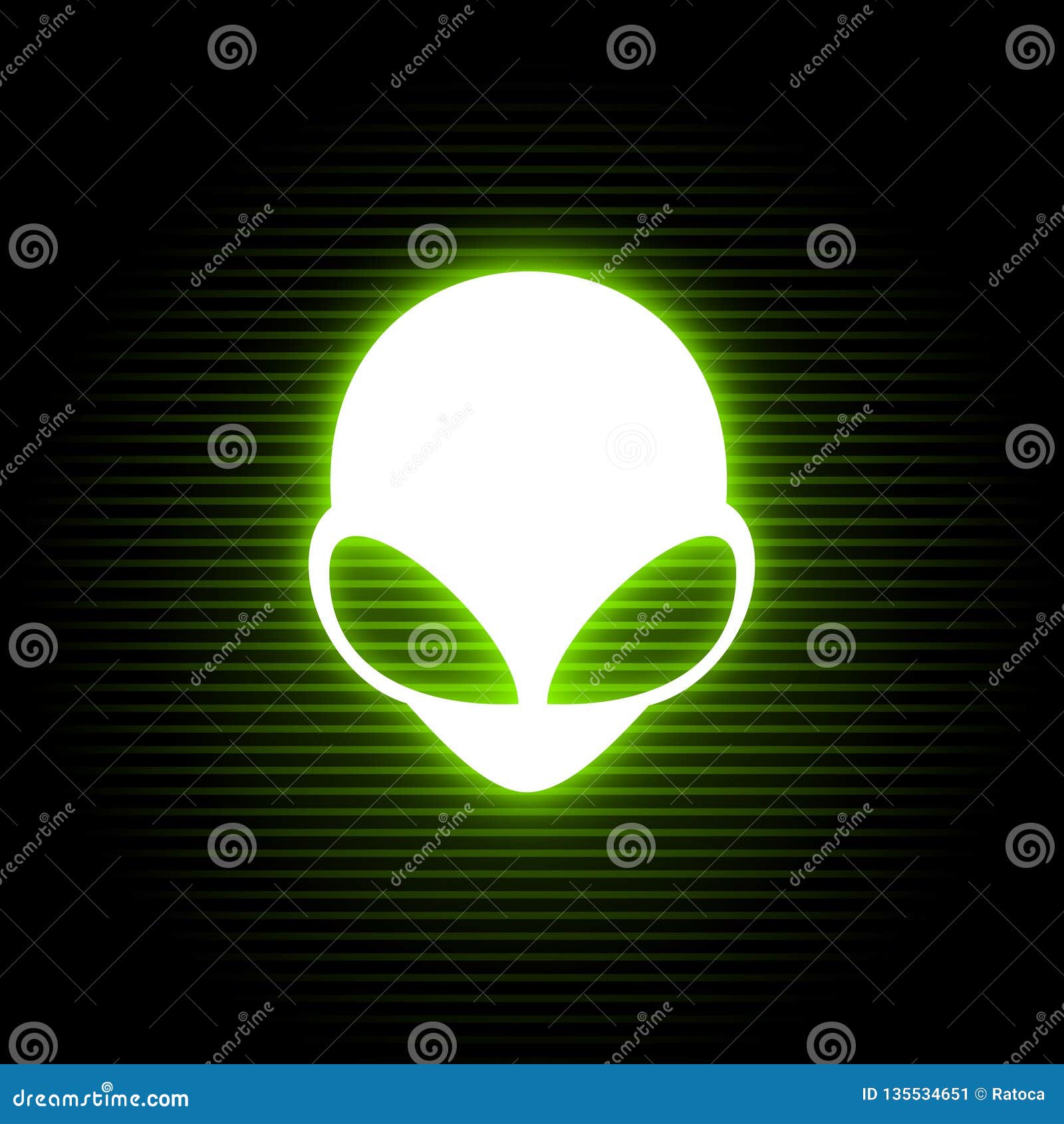 Neon alien symbol stock vector. Illustration of symbol - 135534651