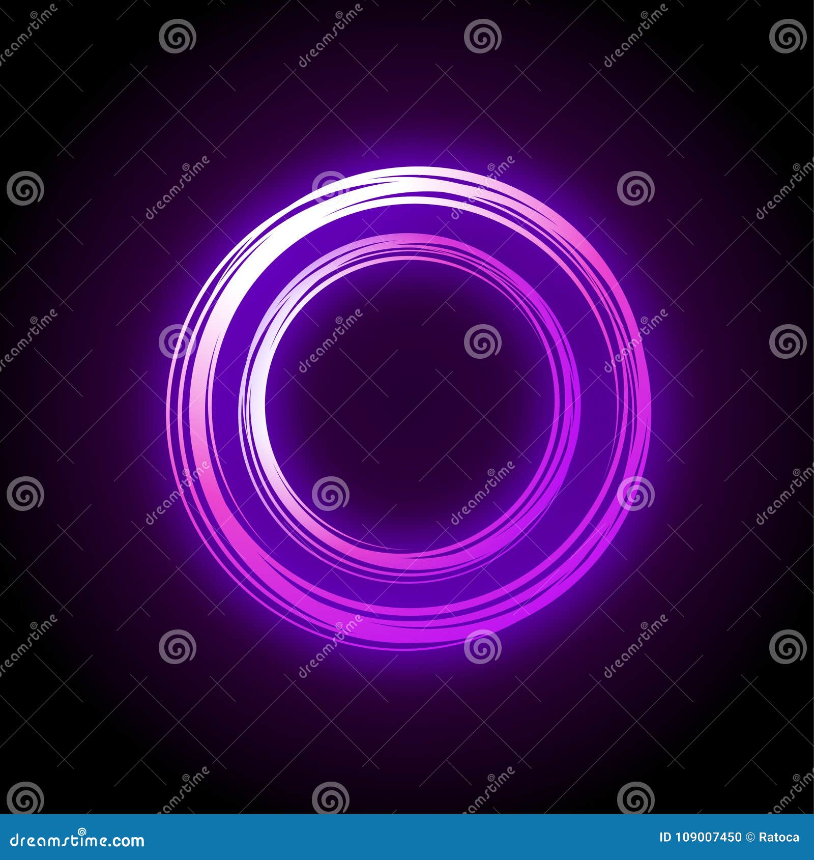 Neon circle design stock vector. Illustration of design - 109007450