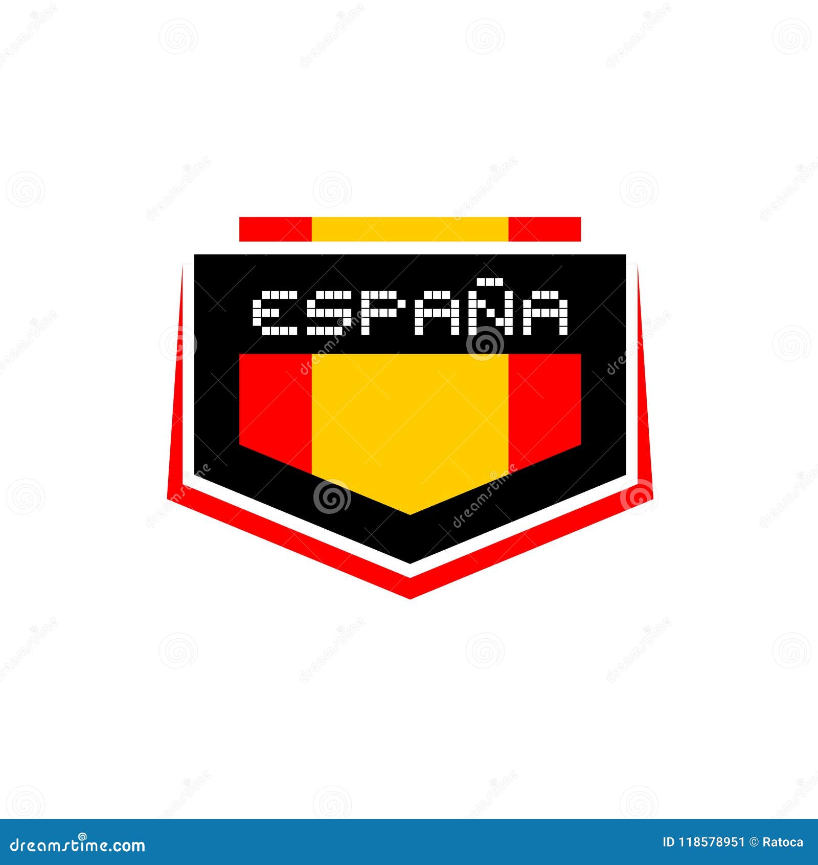 Nice Spain Emblem in Spanish Stock Vector - Illustration of symbol ...