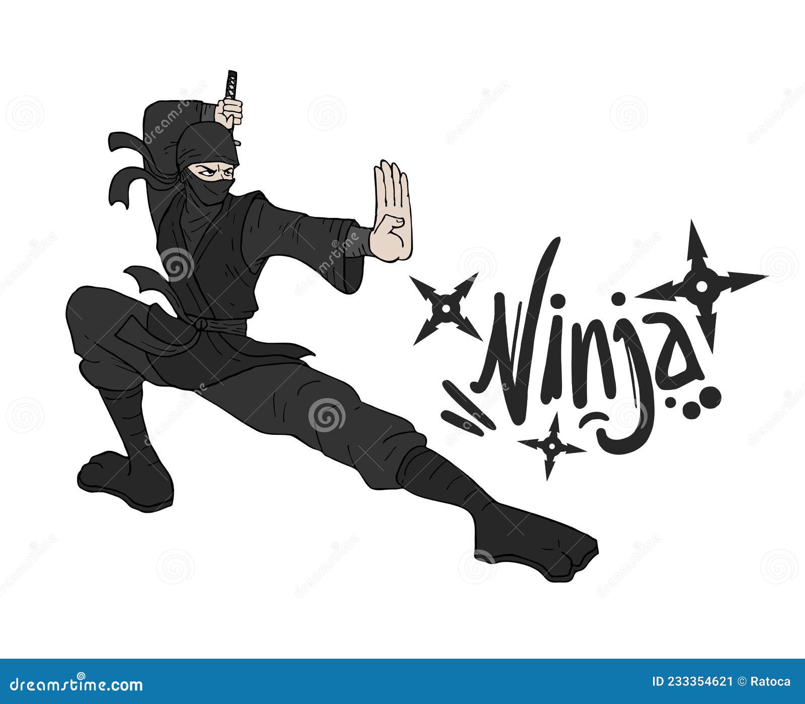 Creative Design of Ninja Illustration Stock Vector - Illustration of ...