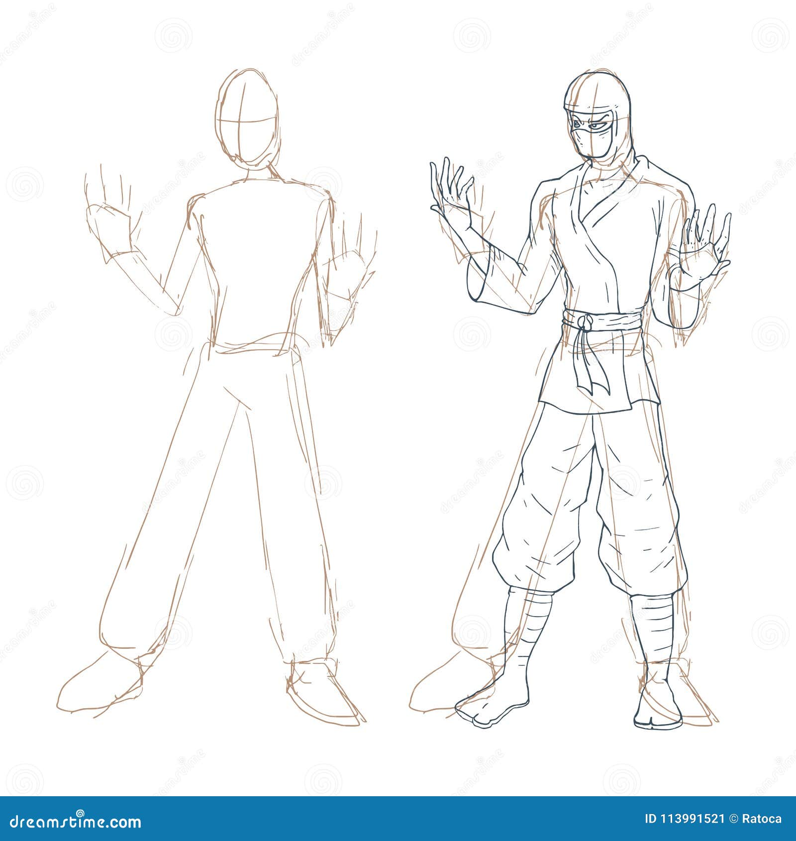 How To Draw Ninja Poses