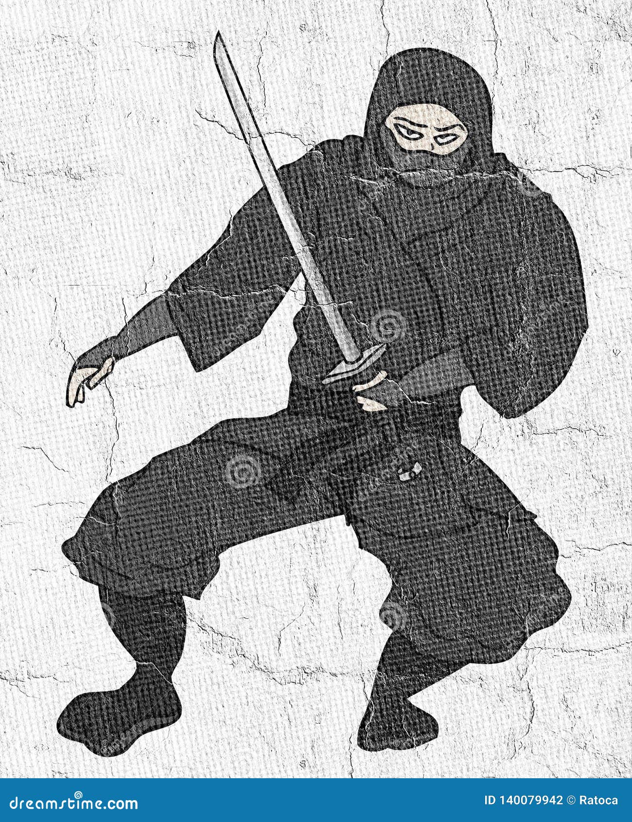 Ninja design stock illustration. Illustration of martial - 140079942