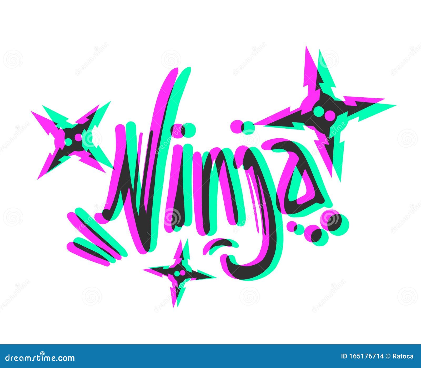 Design of ninja symbol stock vector. Illustration of asian - 165176714