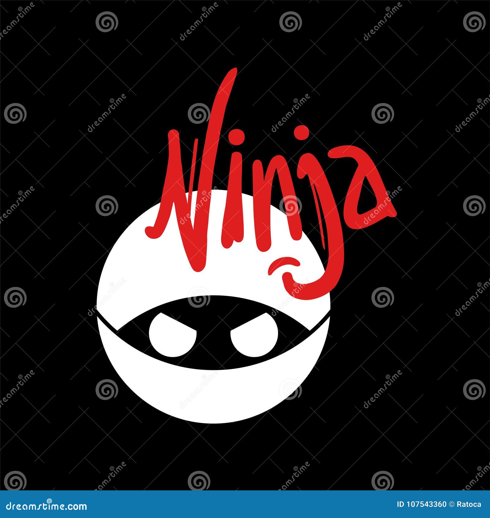 Ninja symbol stock vector. Illustration of fight, design - 107543360