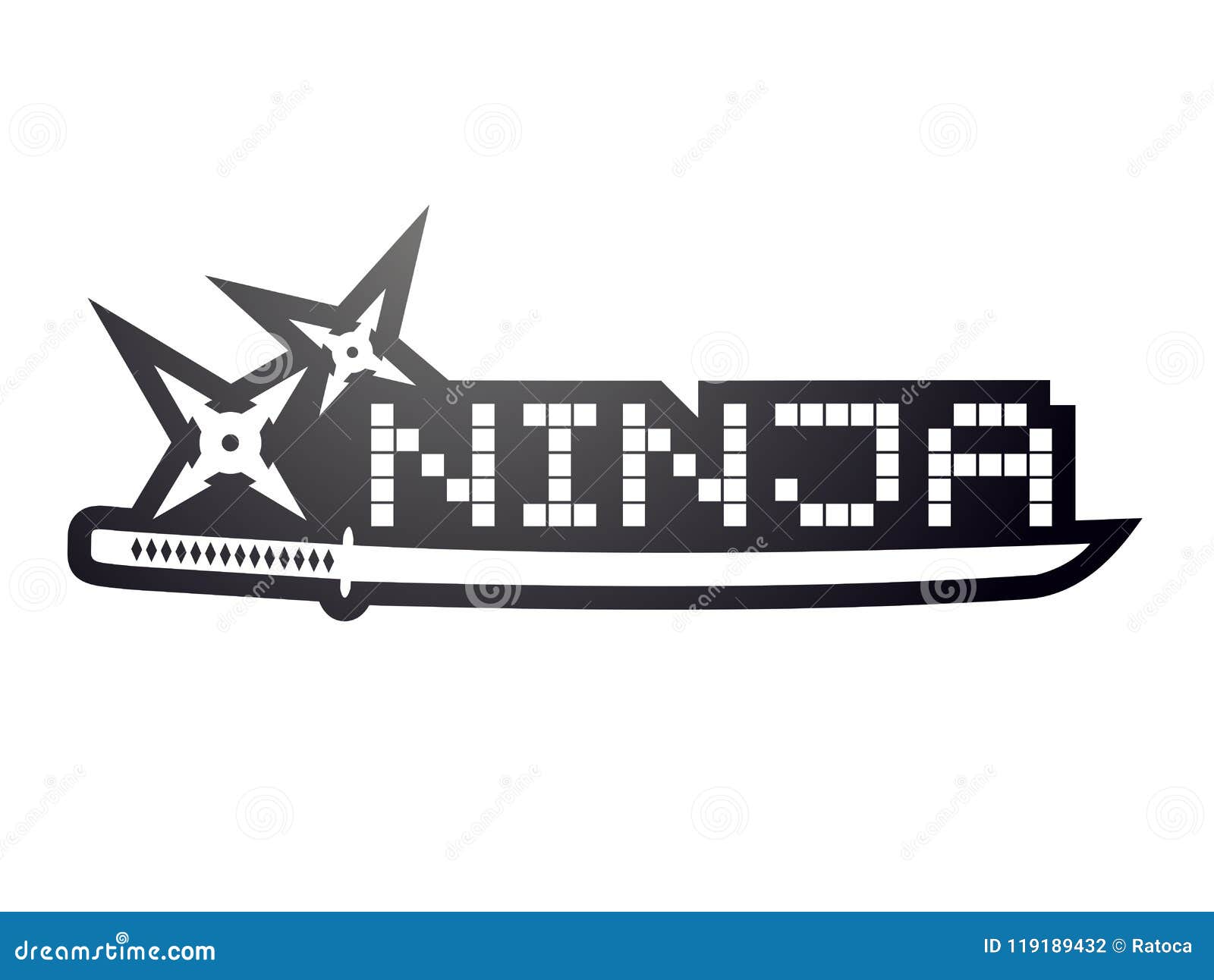Ninja symbol stock vector. Illustration of martial, design - 119189432