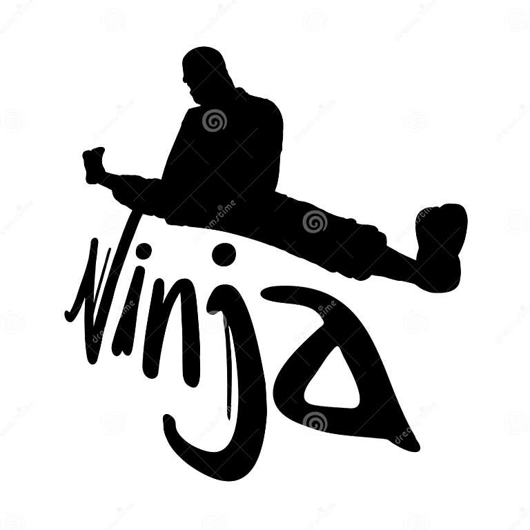 Ninja warrior draw stock vector. Illustration of fighter - 140766401