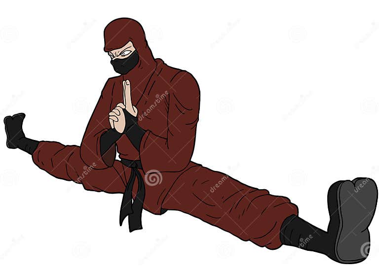 Ninja warrior draw stock vector. Illustration of japanese - 150366780