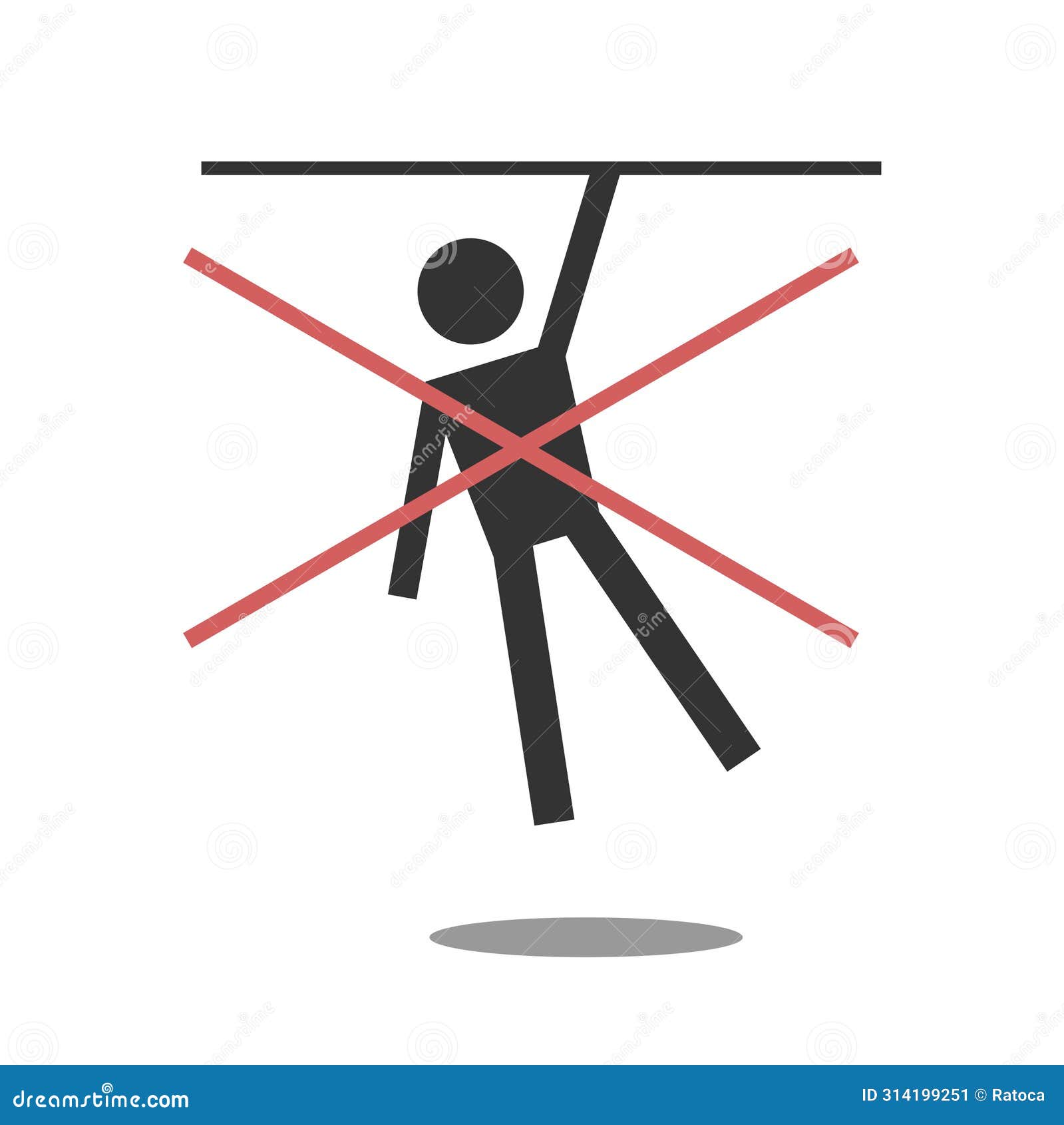 No Hang from the Bar Symbol Stock Vector - Illustration of weight, rail ...