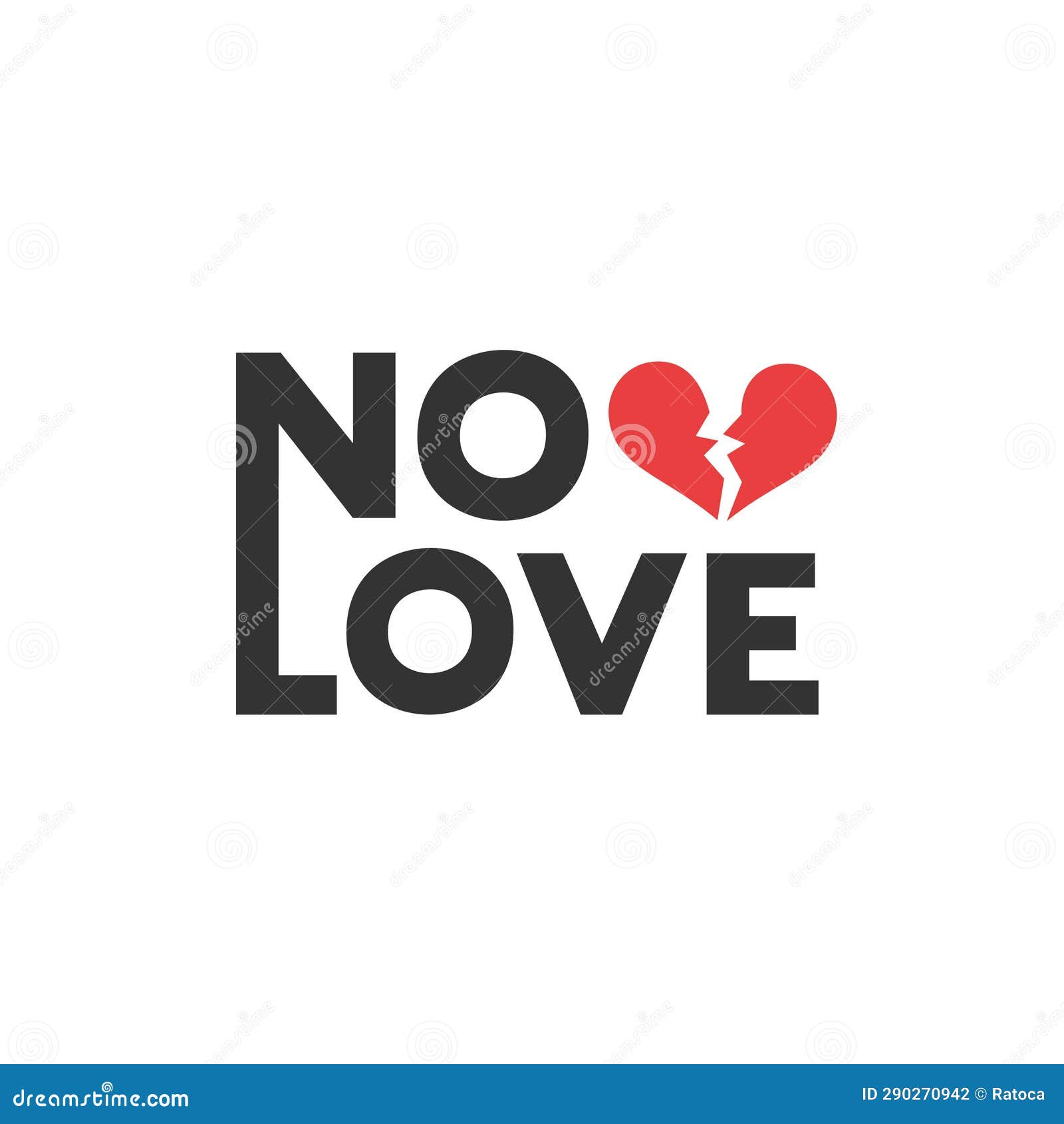 No love message symbol stock vector. Illustration of heart - 290270942