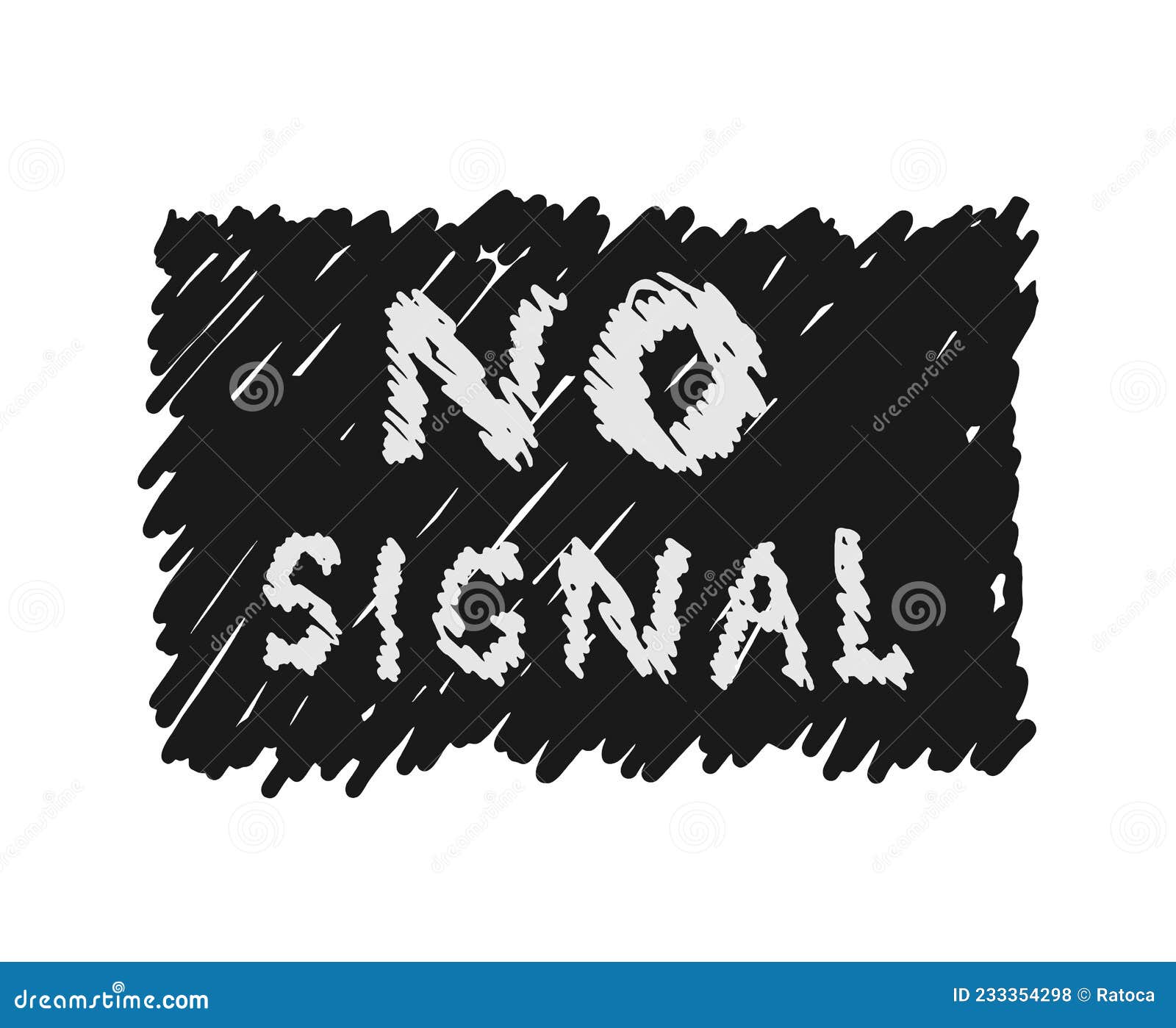 Creative Design of No Signal Message Stock Vector - Illustration of ...