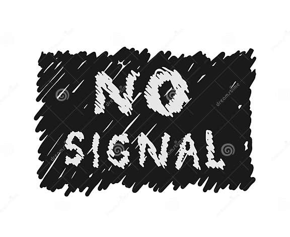 Creative Design of No Signal Message Stock Vector - Illustration of ...