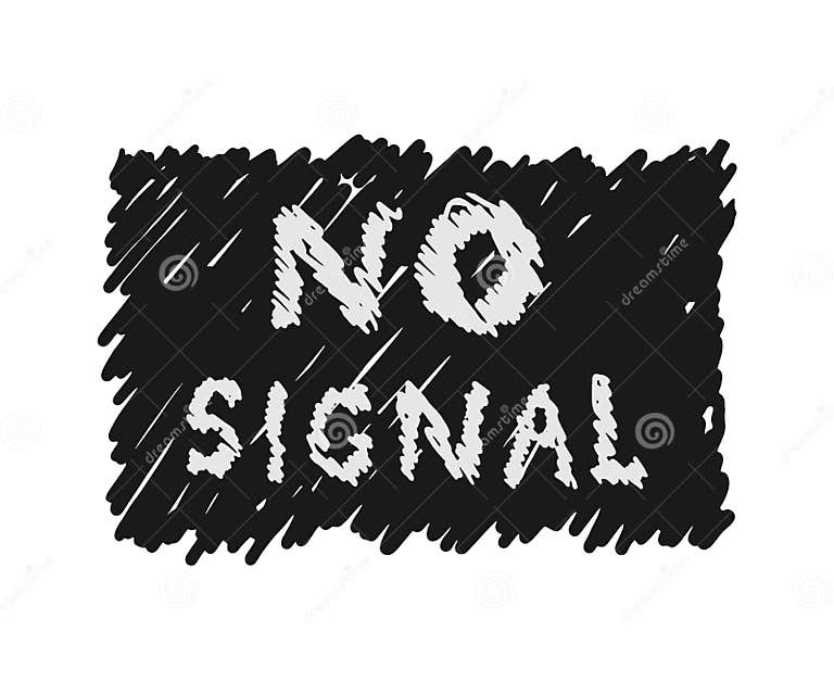 Creative Design of No Signal Message Stock Vector - Illustration of ...