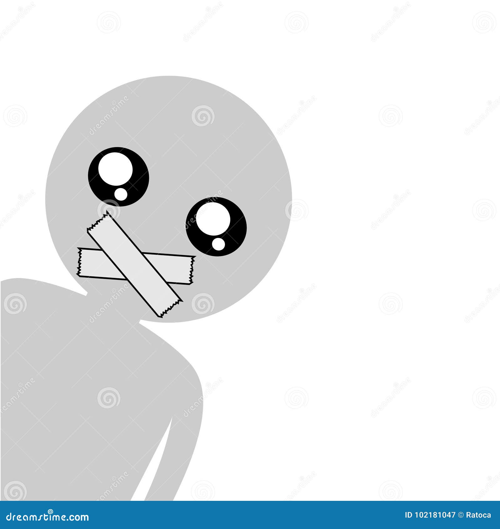 No talk illustration stock vector. Illustration of mouth - 102181047