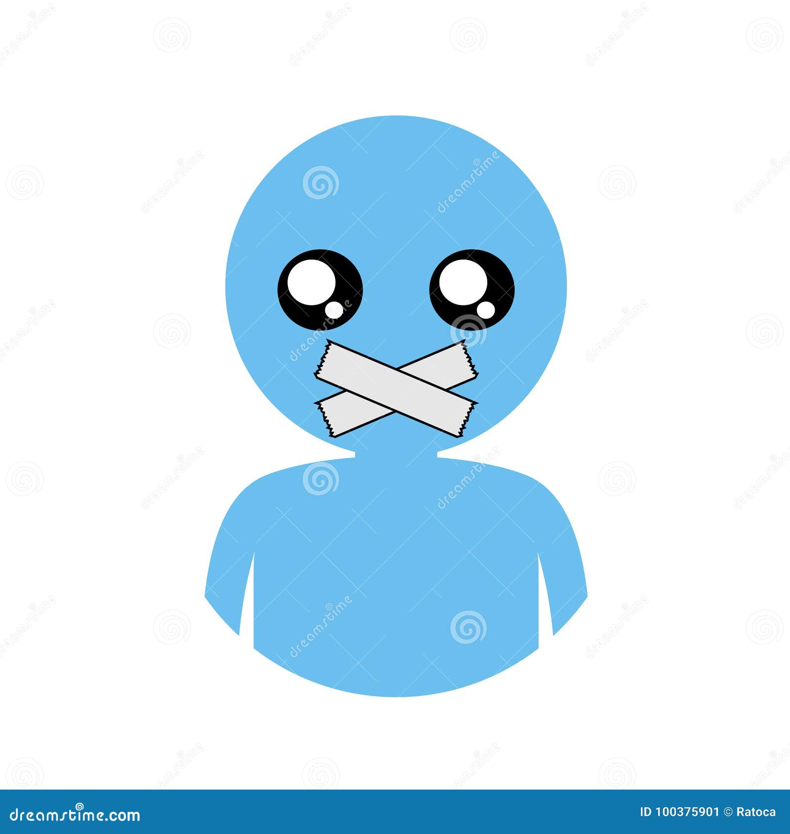 No talking icon stock vector. Illustration of gesture - 100375901