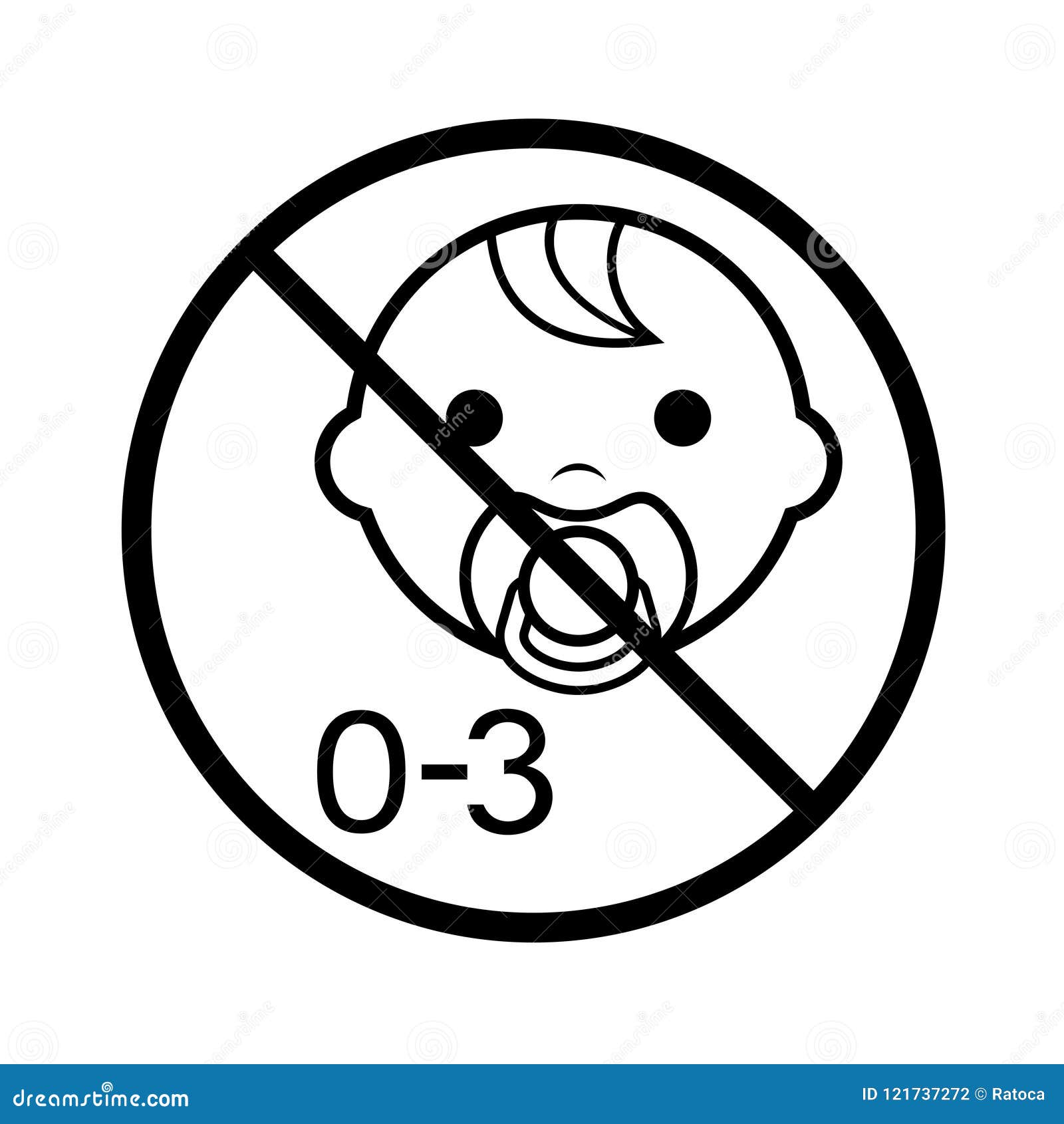 No Under Three Years Age Symbol Stock Vector - Illustration of ...