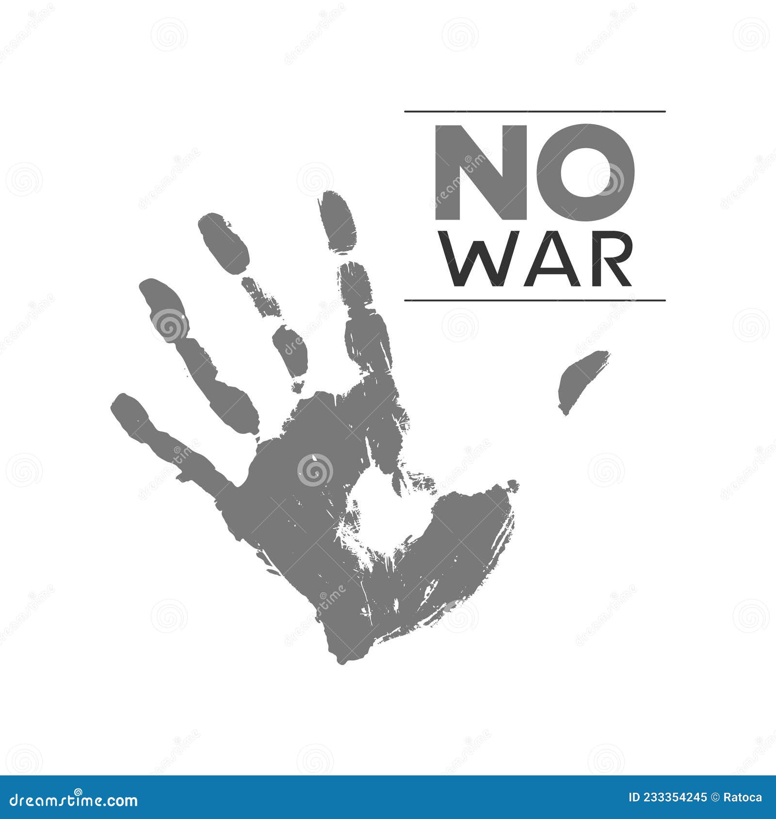Creative Design of No War Message Stock Vector - Illustration of ...