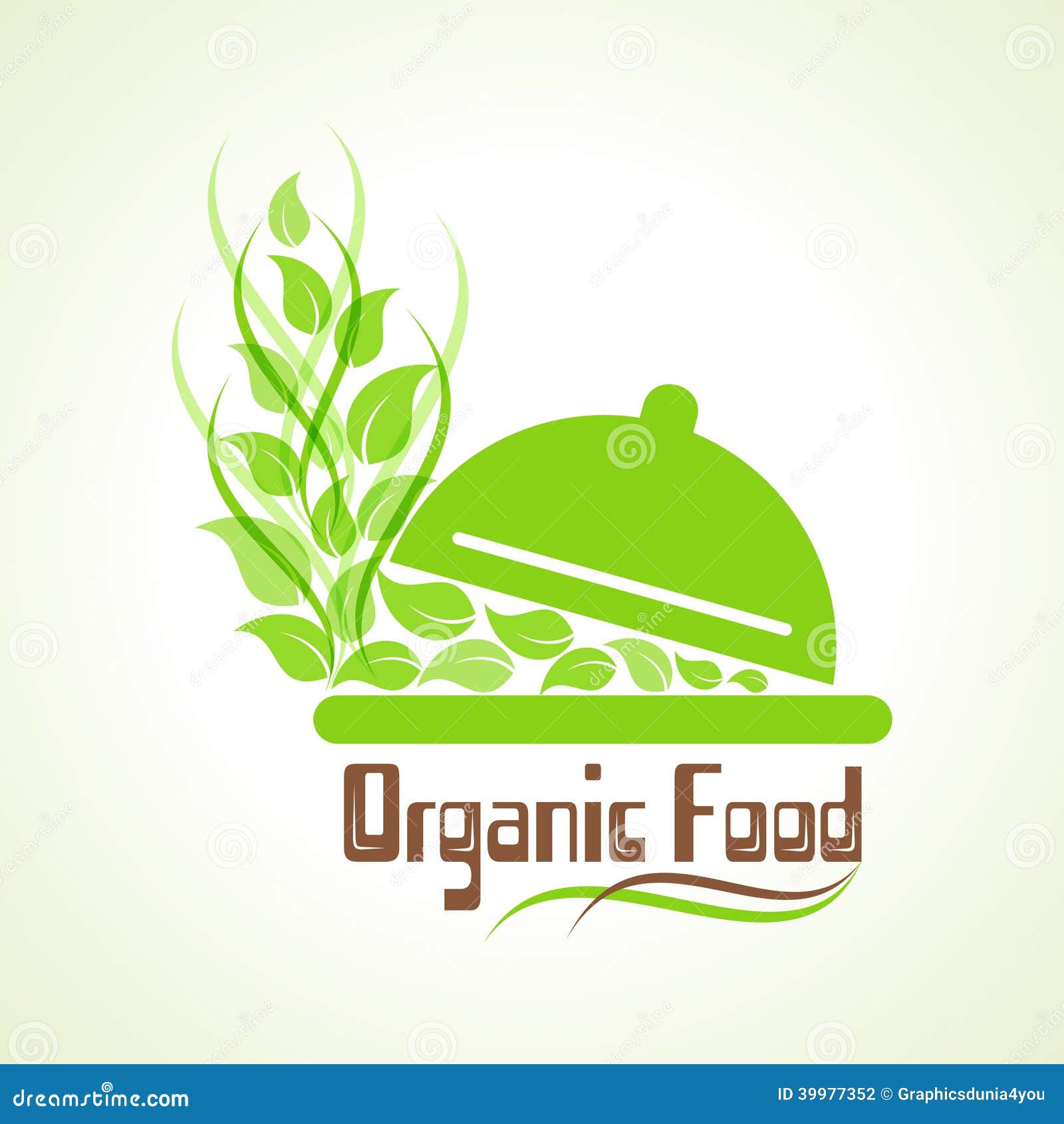 Creative Design of Organic Food Word Label Concept Stock Vector ...