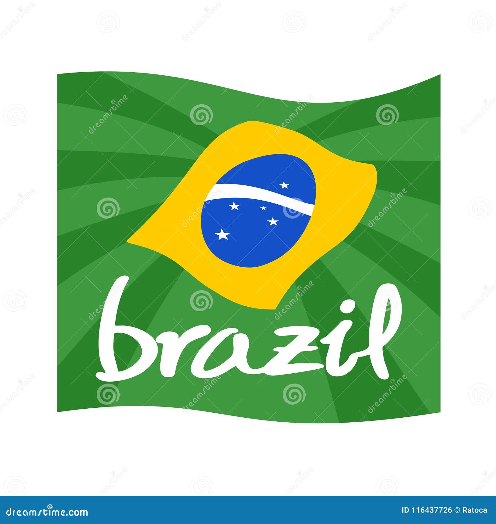 Original brazilian flag stock vector. Illustration of flag - 116437726