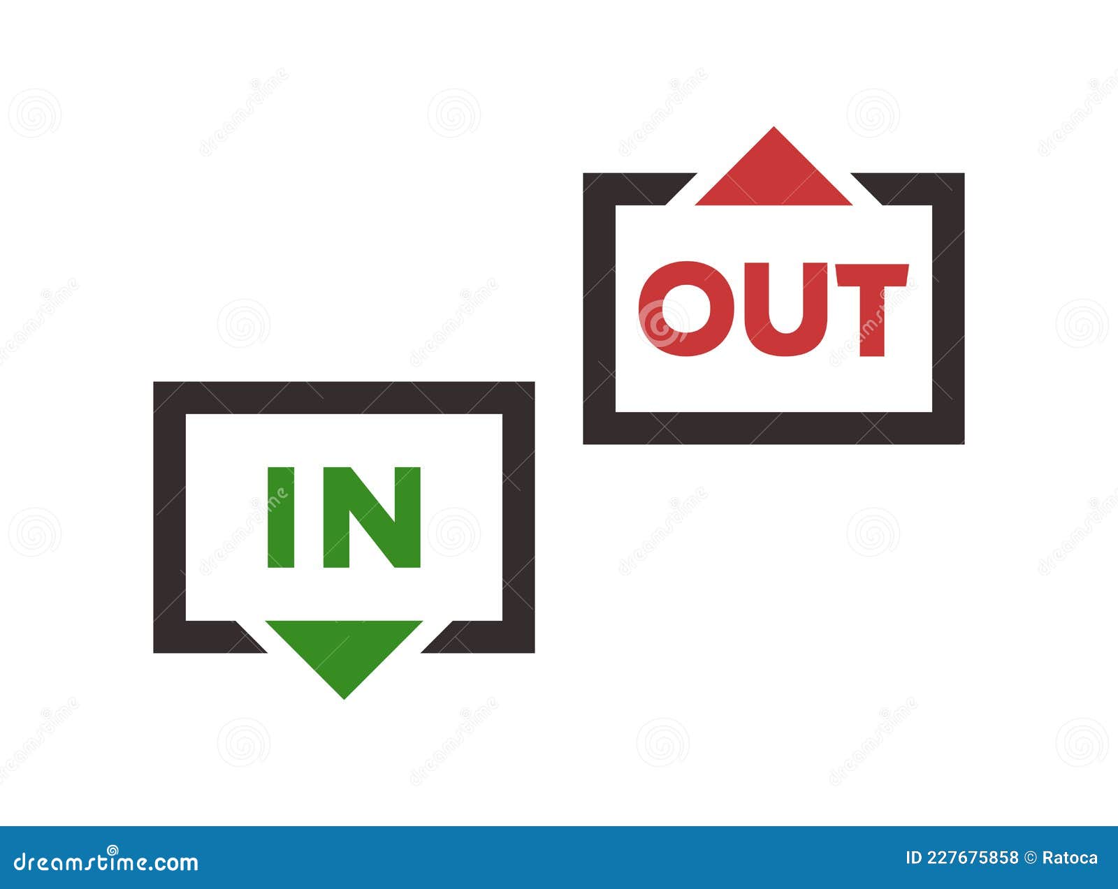 Creative Design of in and Out Symbols Stock Vector - Illustration of ...