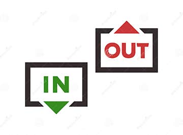 Creative Design of in and Out Symbols Stock Vector - Illustration of ...