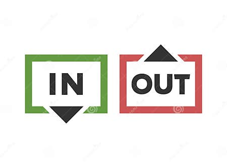 Creative Design of in and Out Symbols Stock Vector - Illustration of ...