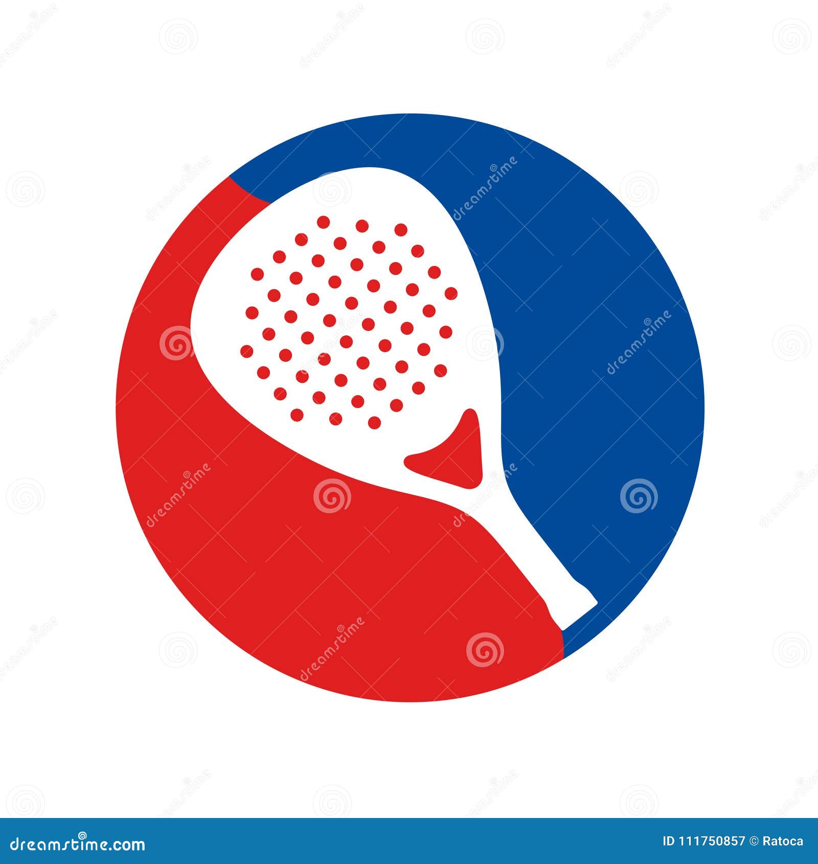 Padel racket icon stock vector. Illustration of blue - 111750857