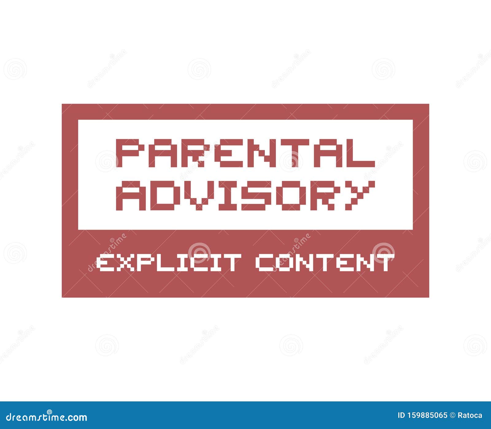 Parental advisory message stock vector. Illustration of forbidden ...