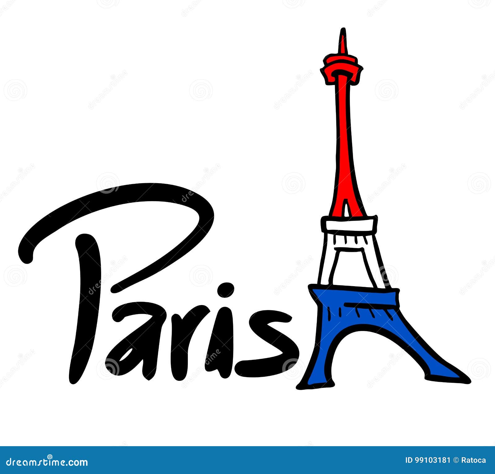 Paris symbol stock vector. Illustration of draw, icon - 99103181