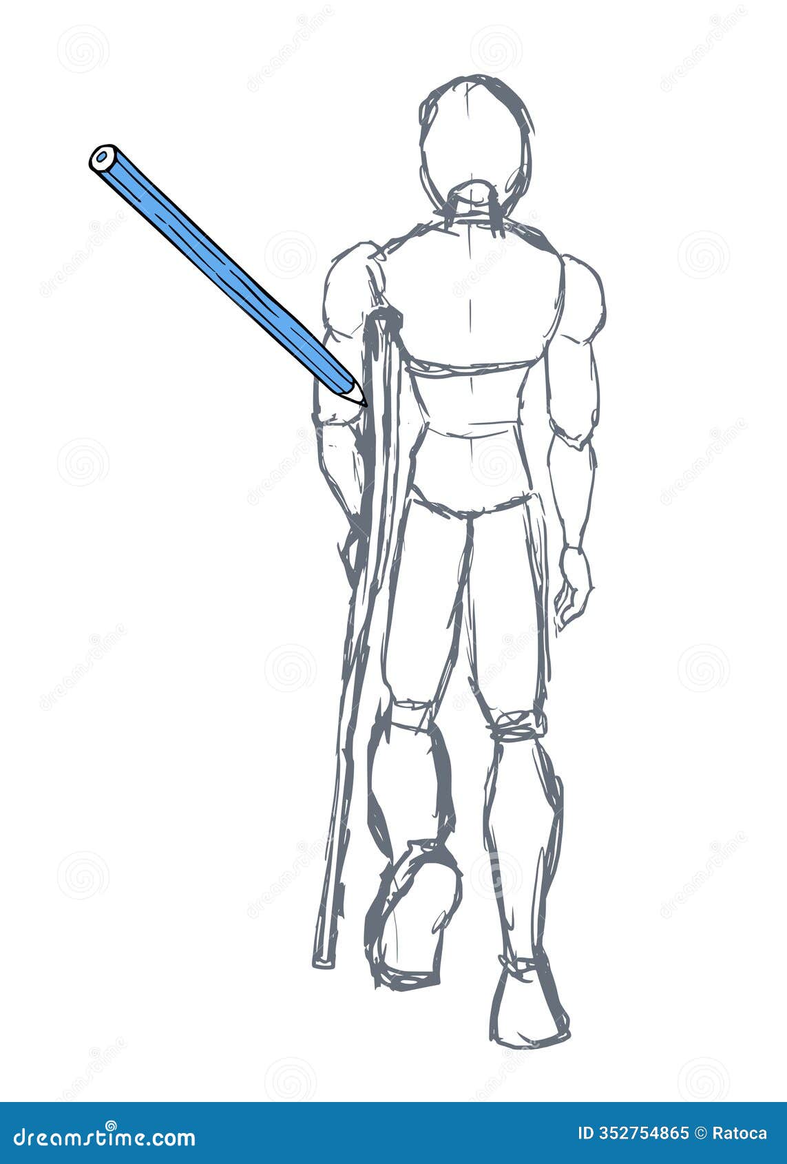 Pencil draw reference body stock vector. Illustration of reference ...