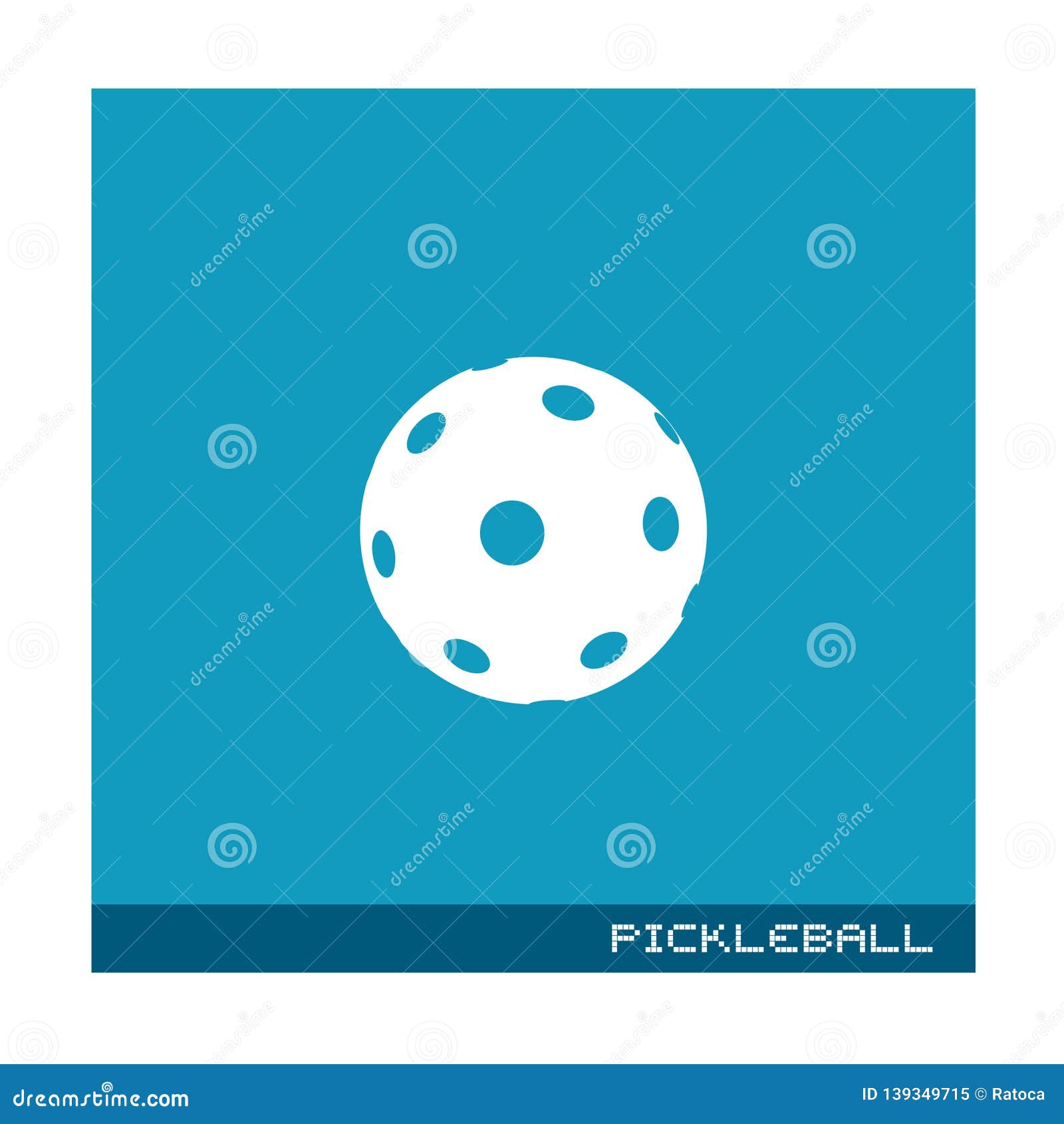 Pickleball flat icon stock vector. Illustration of sport - 139349715