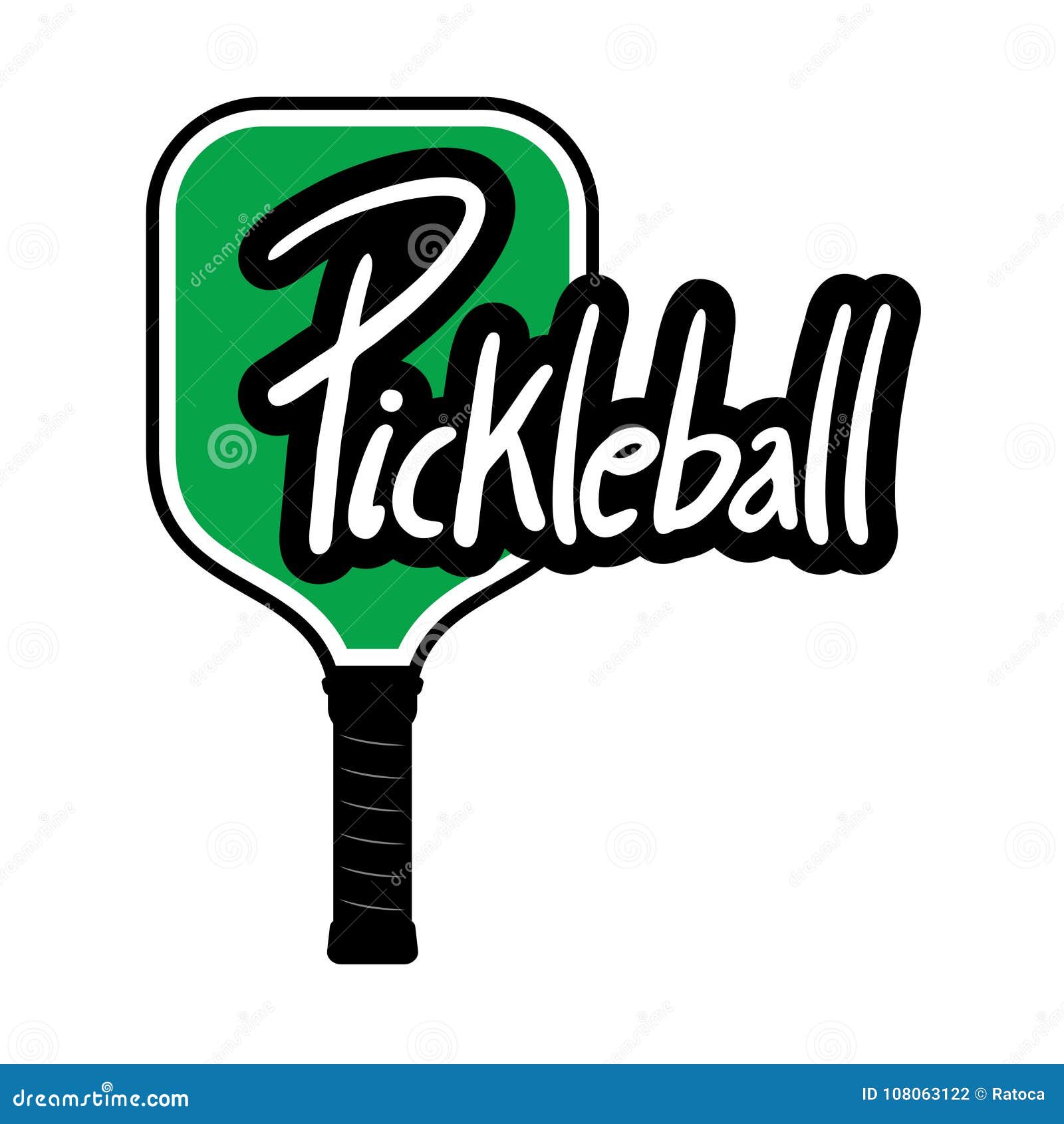 Pickleball racket icon stock vector. Illustration of design - 108063122
