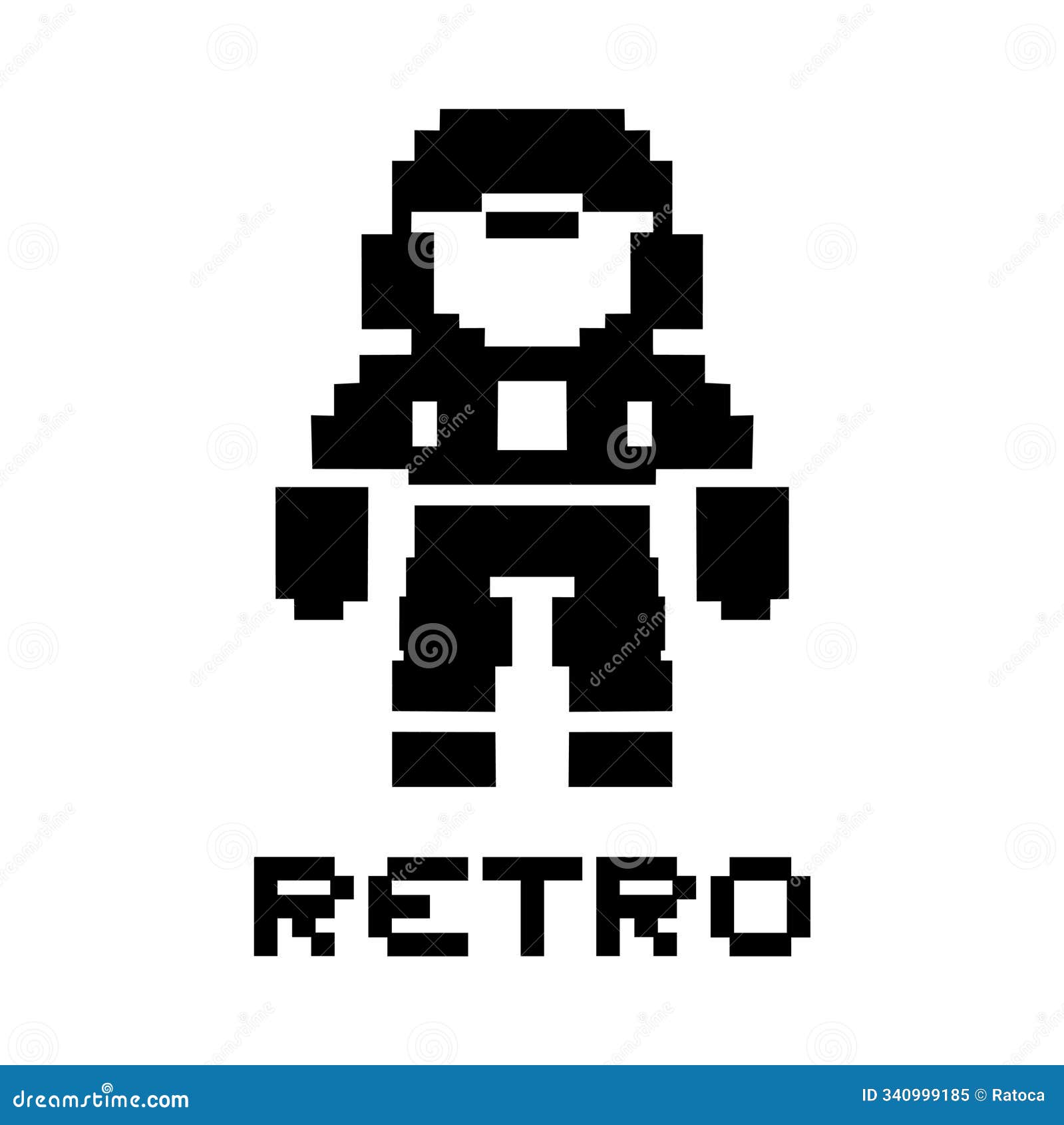 Pixel 8 bit hero draw stock vector. Illustration of helmet - 340999185