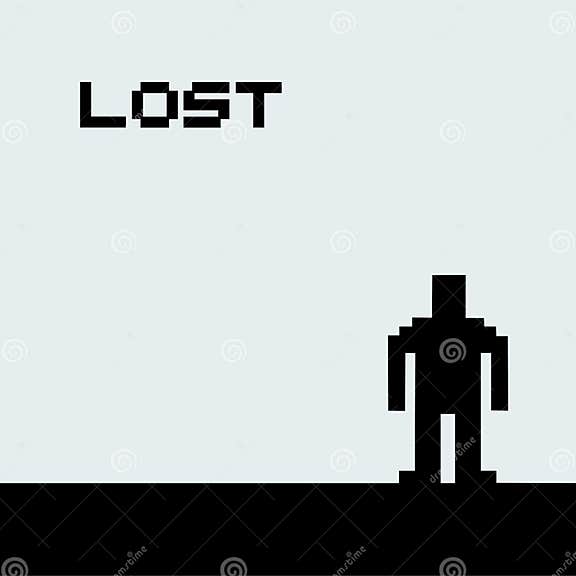 Pixel lost message stock illustration. Illustration of information ...