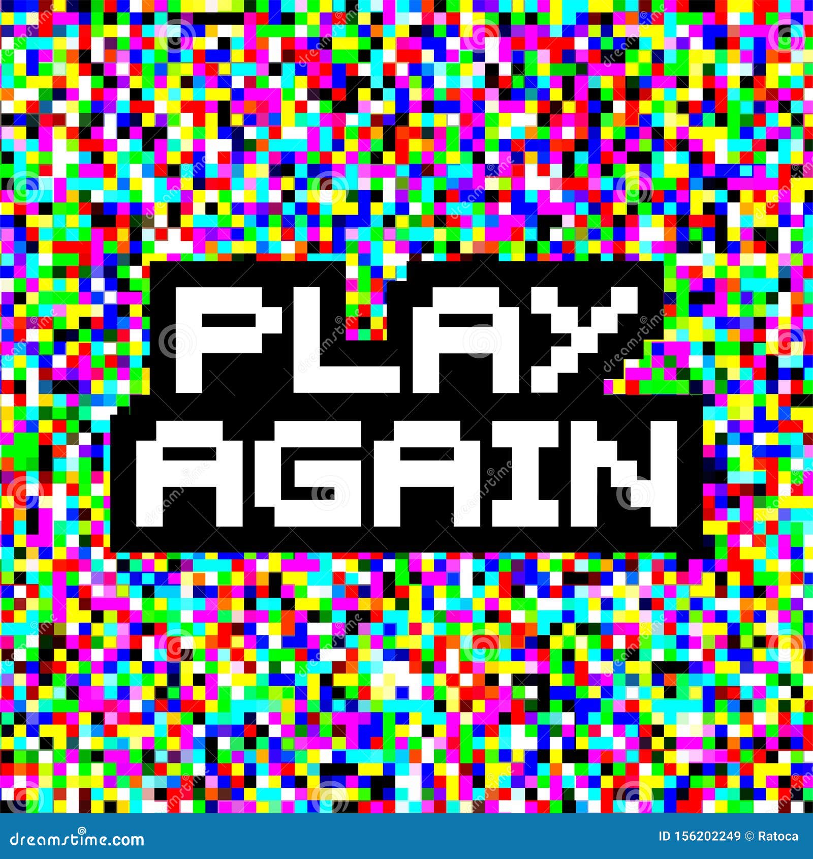 Play again message stock vector. Illustration of display - 156202249